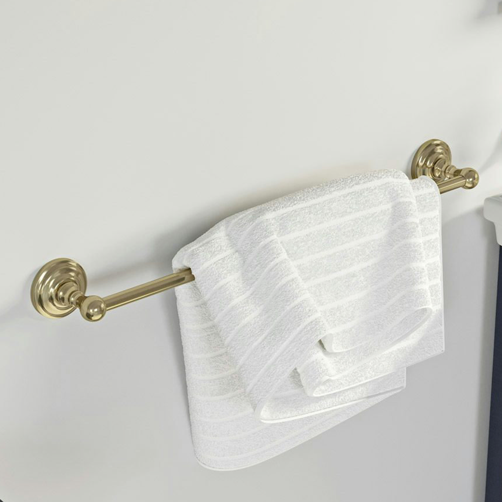 Accents 1805 Antique Gold Single Towel Rail