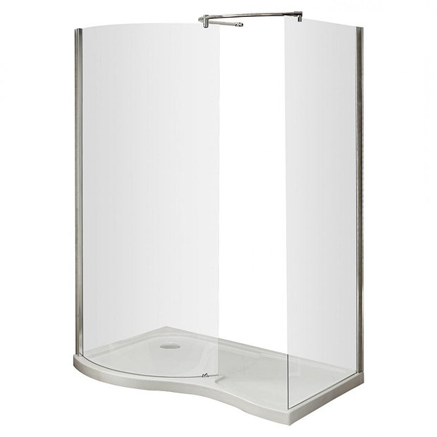 Nuie Pacific Curved Walk In Shower Enclosure (Inc. Tray) at Victorian ...
