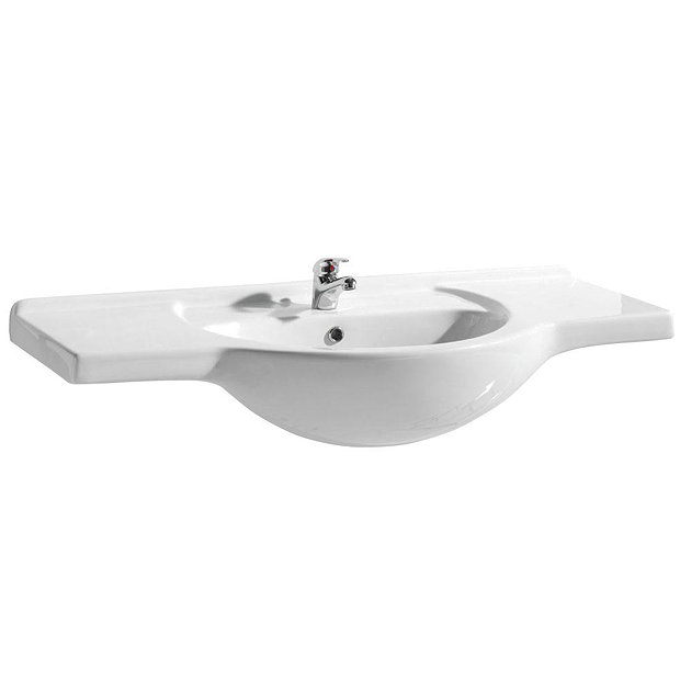 Cove 1050mm Large Semi Recessed Basin | Victorian Plumbing.co.uk