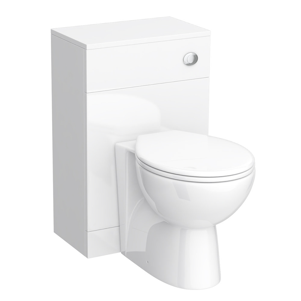 Alaska High Gloss White BTW WC Unit with Cistern & Standard Seat W500 x ...