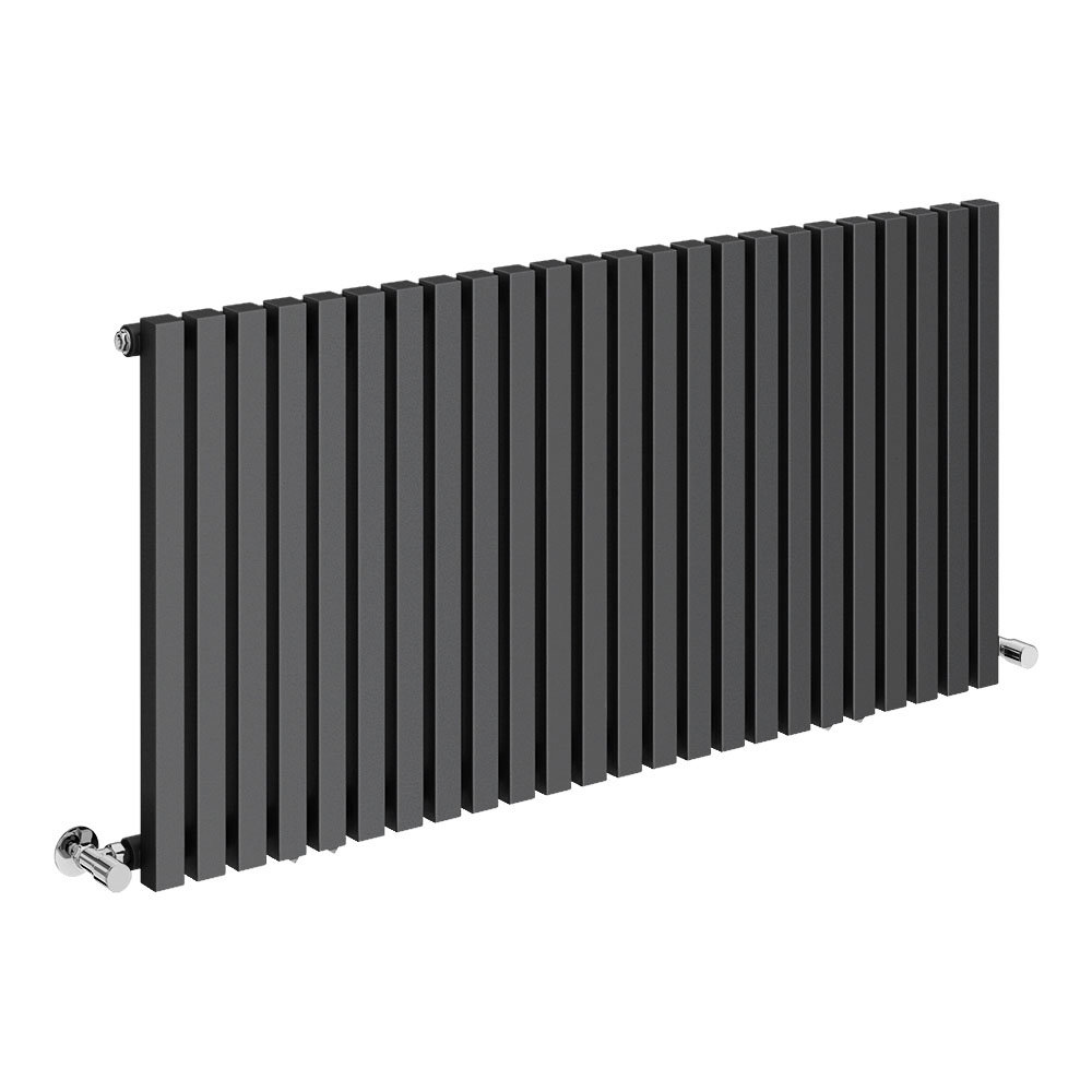 Alaska Modern 600 x 1200 Horizontal Anthracite Square Radiator 24 Tubes ...