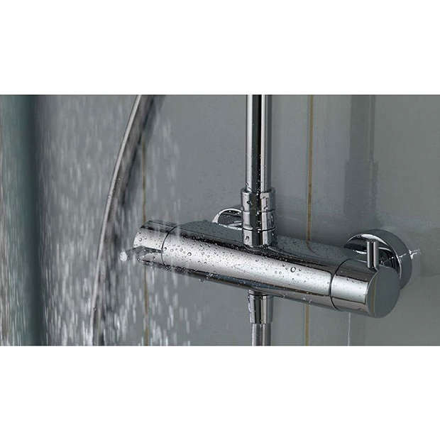 Aqualisa Dual Exposed Bar Valve With Head | Victorian Plumbing.co.uk