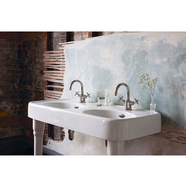 Arcade Highneck Monobloc Basin Mixer - Nickel - Various Tap Head ...