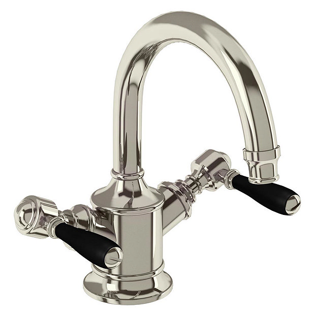 Arcade Highneck Monobloc Basin Mixer - Nickel - Various Tap Head ...