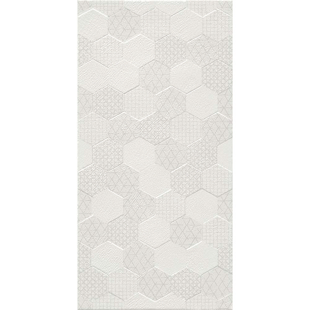Arden White Hexagon Decor Wall Tiles - 30 x 60cm