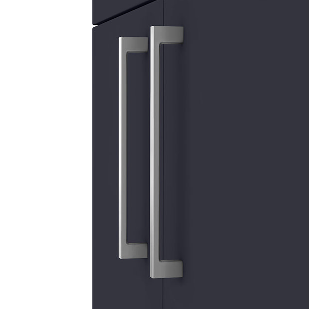 Arezzo 1000 Matt Blue Semi-Recessed Round Combination Vanity Unit ...