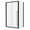 Arezzo 1000 x 800 Soft Closing Sliding Shower Door Enclosure in Matt Black without Tray ...
