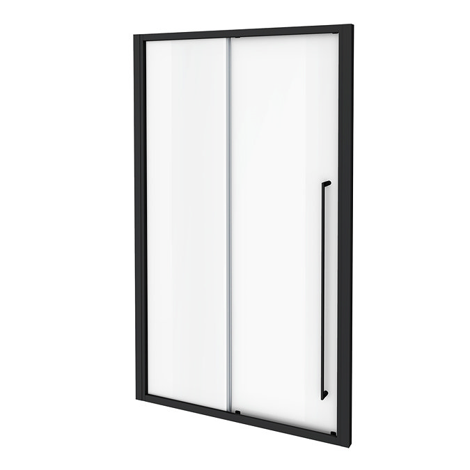 Arezzo 1200 x 1950 Soft Closing Sliding Shower Door - Matt Black | Now Available Online