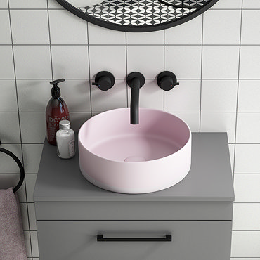 Pink Basin - Countertop Matt Pink Basin | Victorian Plumbing