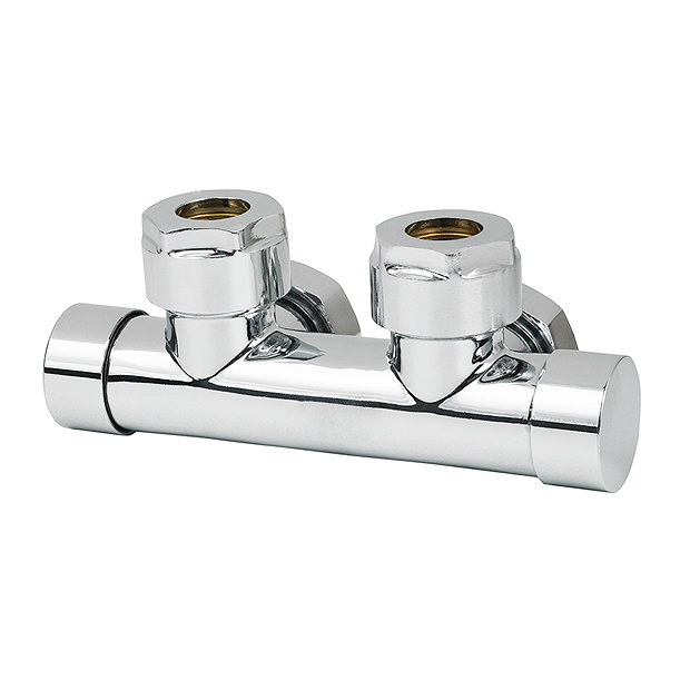 Arezzo 50mm H-Block Angled Manual Radiator Valve Chrome | Victorian ...