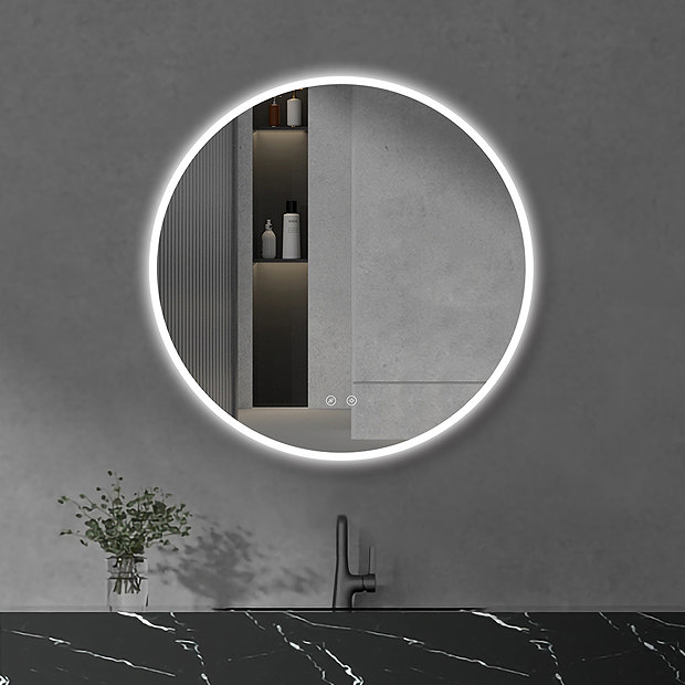 Arezzo 700mm Round Colour Changing LED Illuminated Bathroom Mirror with ...