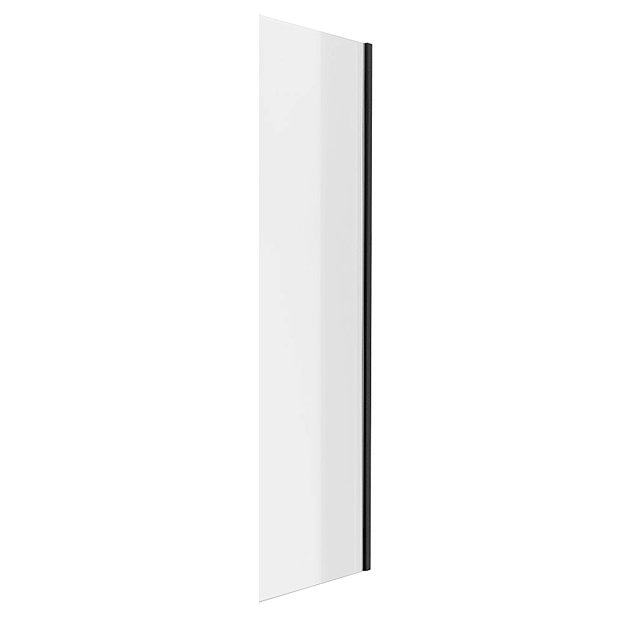 Arezzo 800 x 1950 Matt Black Frameless Side Panel (8mm Glass)