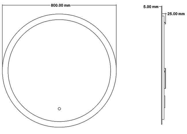 Large Round LED Mirror - Fog Free | Victorian Plumbing