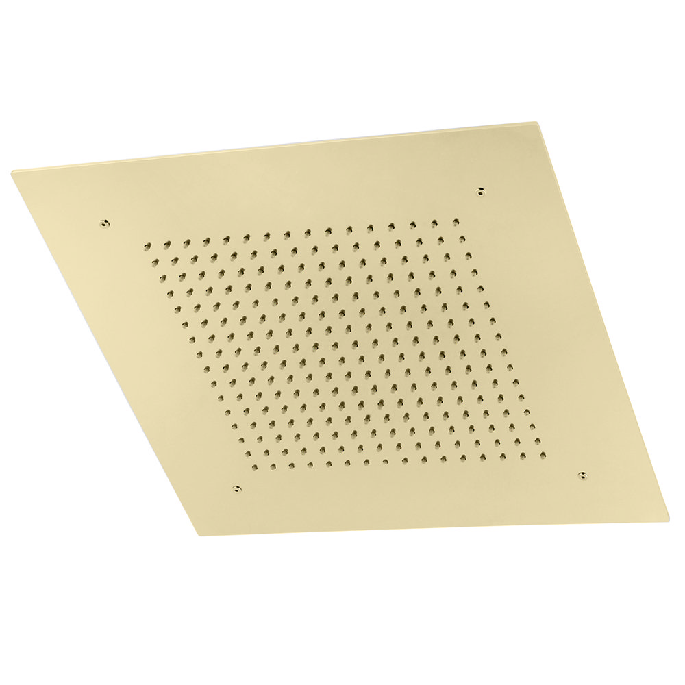 Arezzo Brushed Brass 400 x 400mm Recessed Ceiling Mounted Square Shower ...