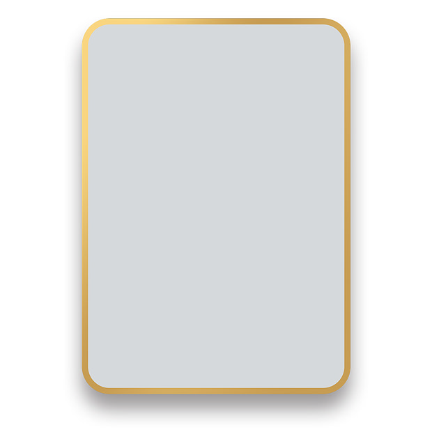 Arezzo Brushed Brass 700 x 500 Rectangular Mirror
