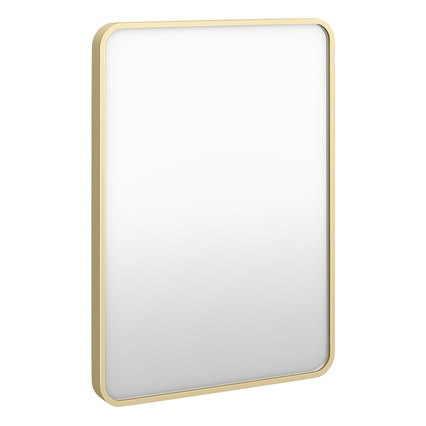 Arezzo Brushed Brass 700 x 500 Rectangular Mirror