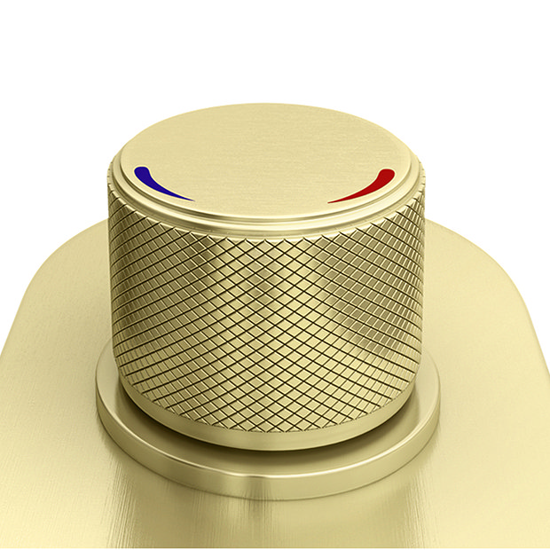 Arezzo Brushed Brass Round Push-Button Shower with 300mm Rainfall ...