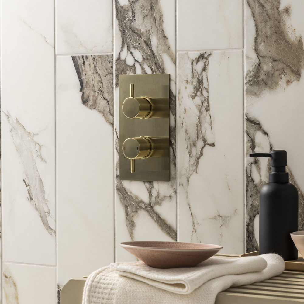 Brushed Brass Shower Package - Arezzo | Victorian Plumbing