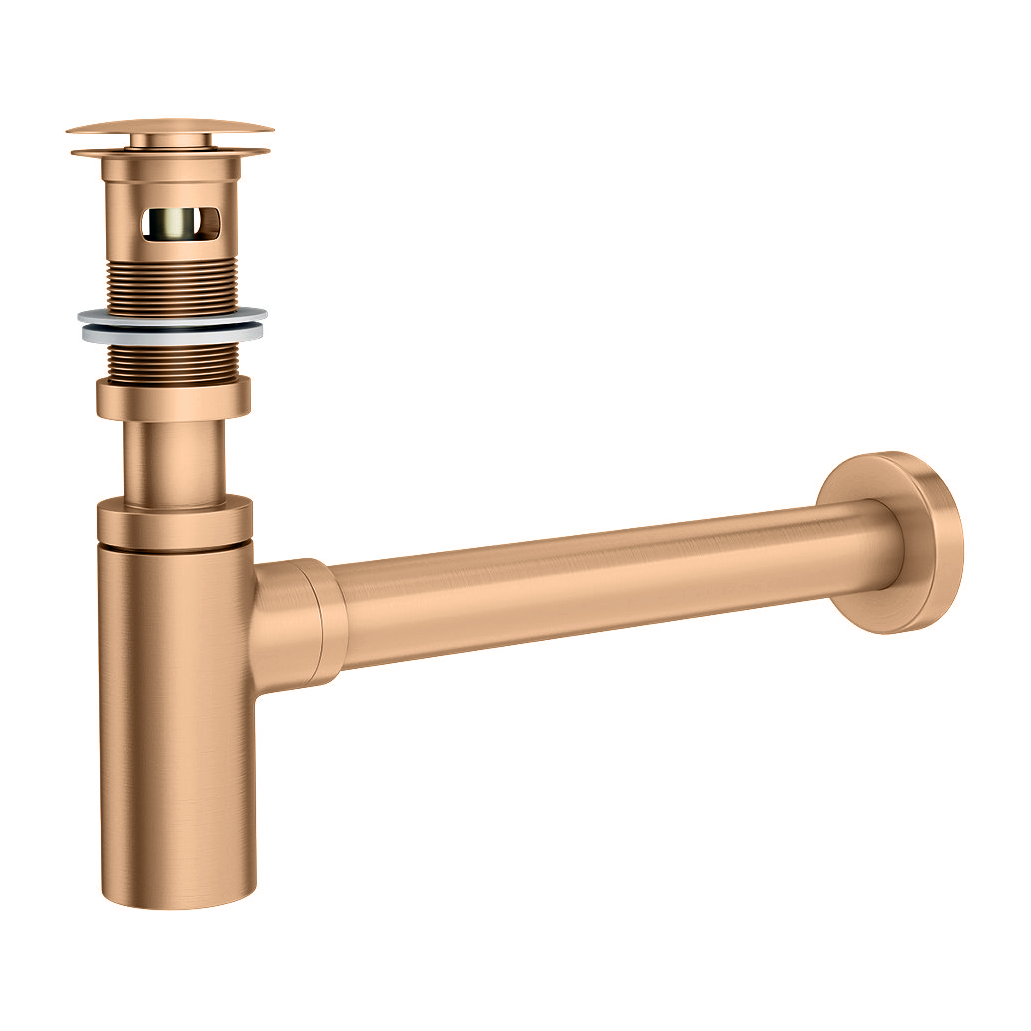 Arezzo Brushed Bronze Round Click Clack Basin Waste & Bottle Trap Pack