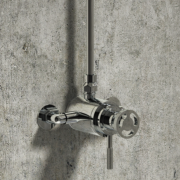 Arezzo Chrome Industrial Style Exposed Dual Shower Valve | Victorian ...