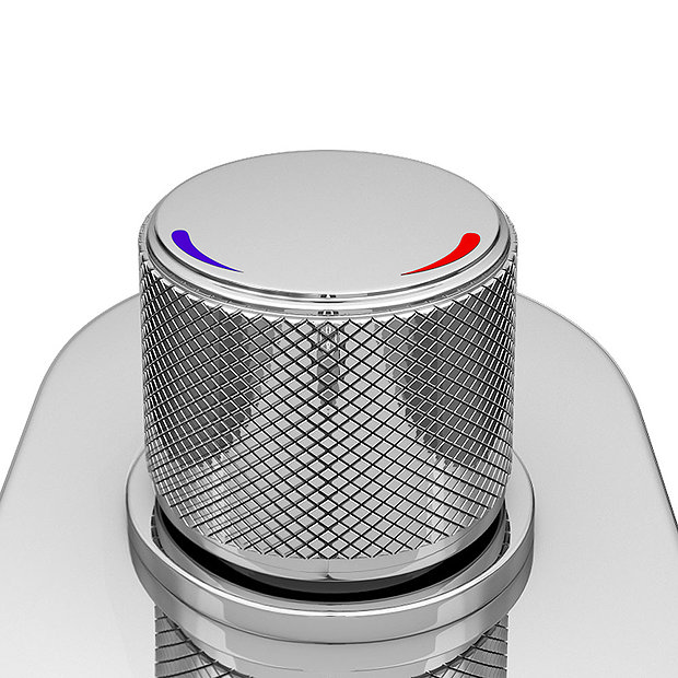 Arezzo Chrome Industrial Style Push Button Shower Valve with Diverter ...