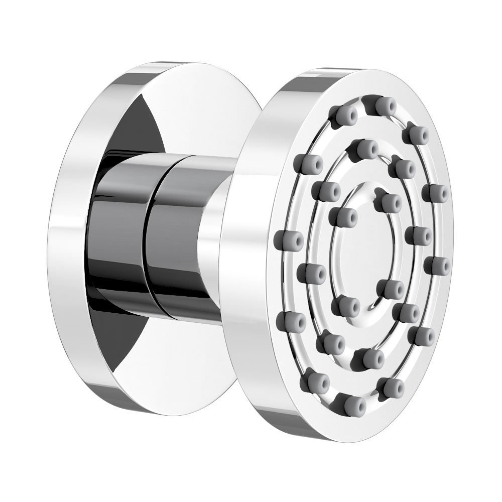 Arezzo Chrome Industrial Style Push Button Shower Valve with Diverter ...