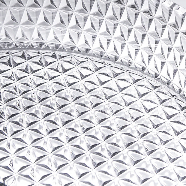 Arezzo Cut Diamond Effect Glass Round Countertop Basin - 360mm Diameter ...