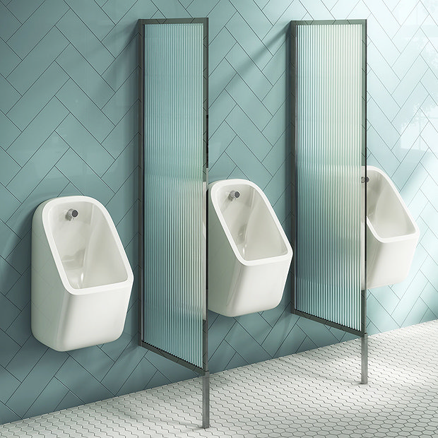 Arezzo Concealed Urinal Pack with 3 x Urinal Bowls + 2 x Chrome Frame ...