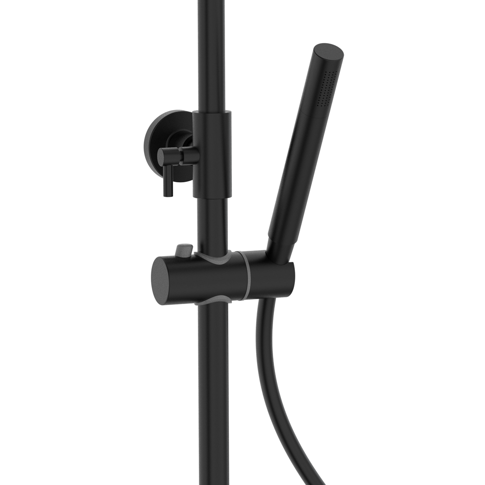 Arezzo Deluxe Cool Touch Round Thermostatic Shower (300mm Head - Matt ...