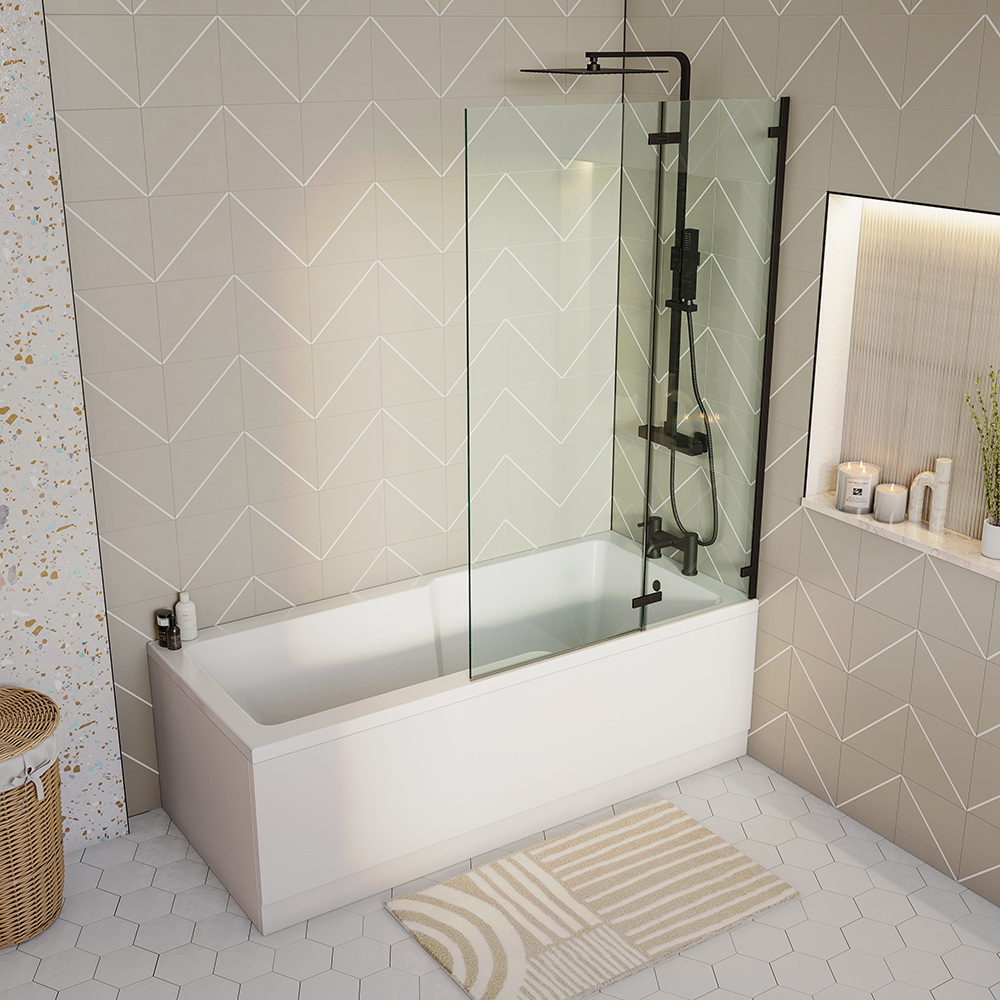 Arezzo Deluxe Cool Touch Square Thermostatic Shower (300 x 300mm Head ...