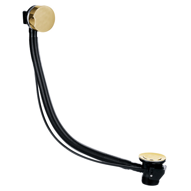 Arezzo Fluted Brushed Brass Deck Mounted Bath Side Valves (Pair ...