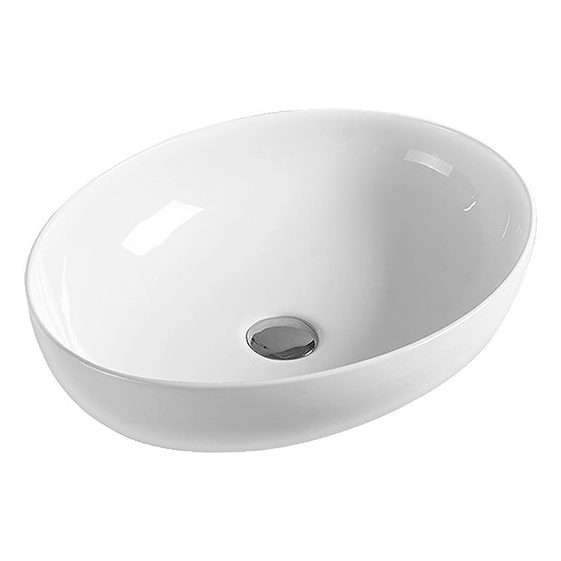 Arezzo Gloss White Curved Oval Counter Top Basin 0TH (520 x 395mm ...