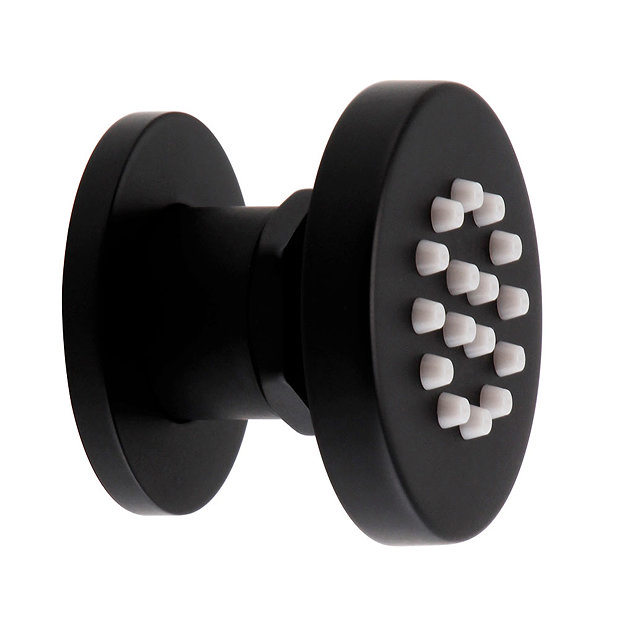 Arezzo Matt Black Industrial Style Push Button Shower Valve with ...