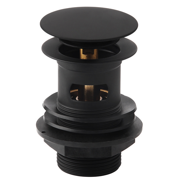 Arezzo Matt Black Slotted Easy Clean Click Clack Basin Waste ...
