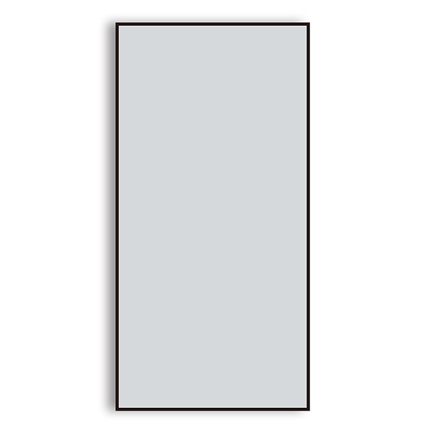 Arezzo Matt Black Square Edge 1400 x 500 Mirror | Victorian Plumbing UK