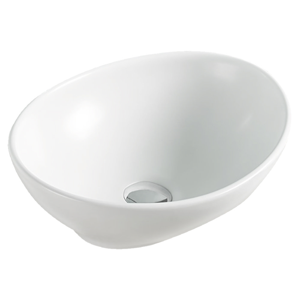 Arezzo Matt White Oval Counter Top Basin 0TH (410 x 340mm) | Victorian ...