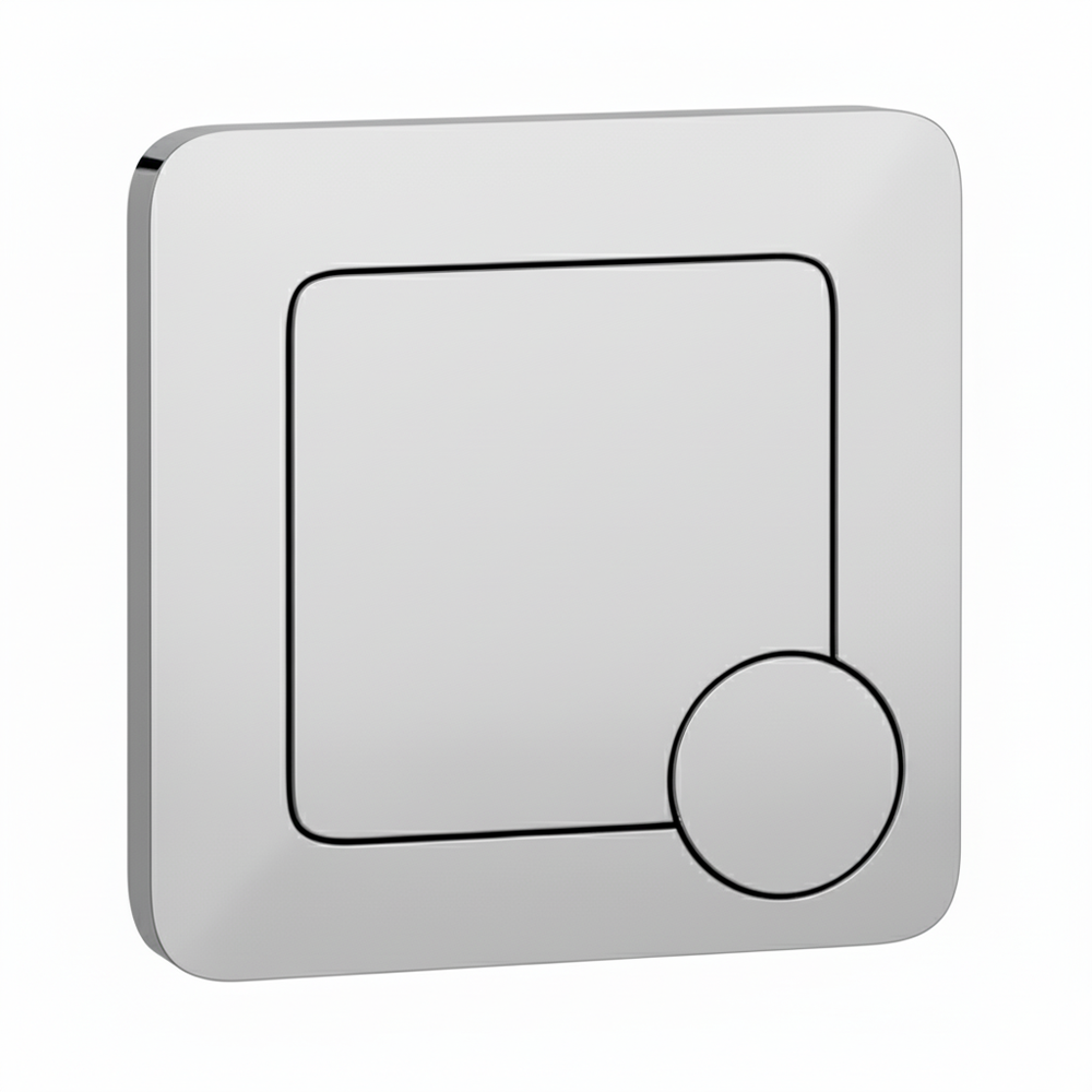 Arezzo Modern Chrome Square Flush Plate