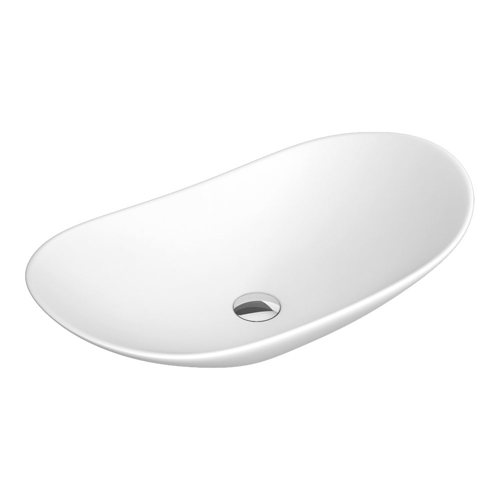 Arezzo Oval Counter Top Basin (620mm Wide - Matt White) | Victorian ...