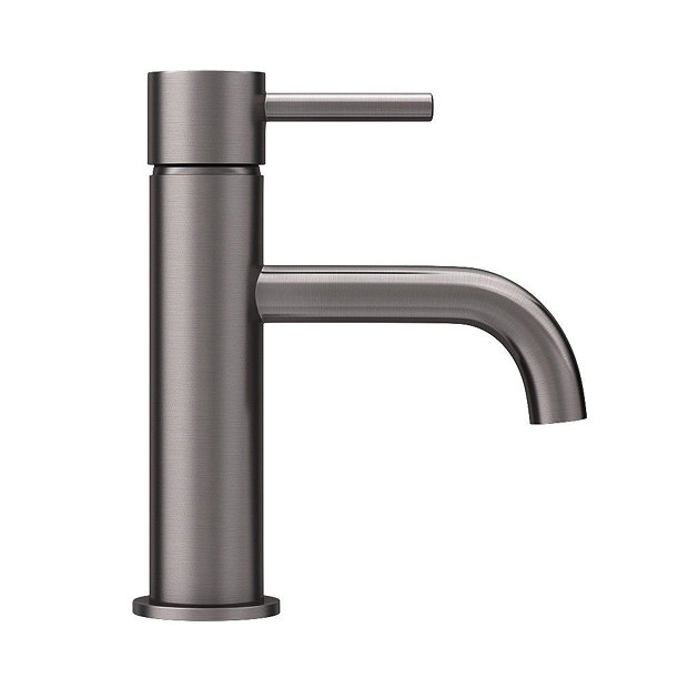 Arezzo Round Brushed Gunmetal Grey Basin Mono Mixer Tap | Victorian ...