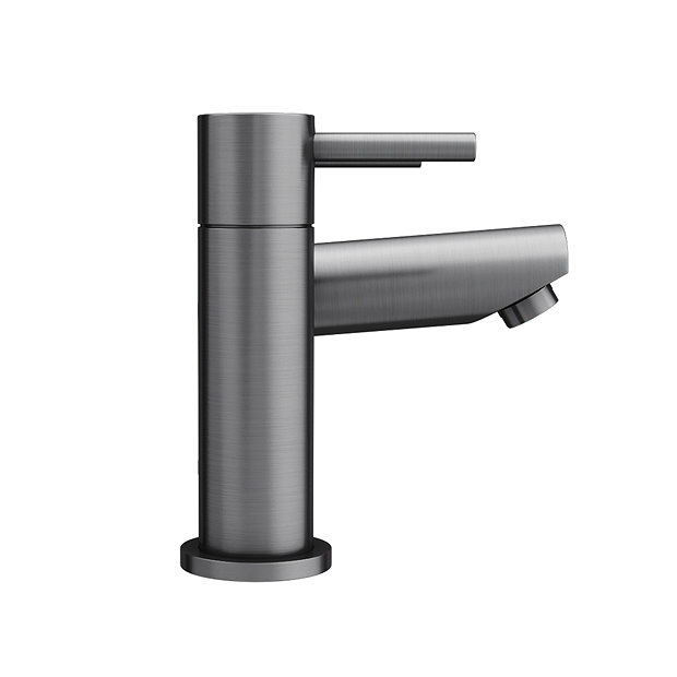 Arezzo Round Gunmetal Grey Bath Filler Tap | Victorian Plumbing UK