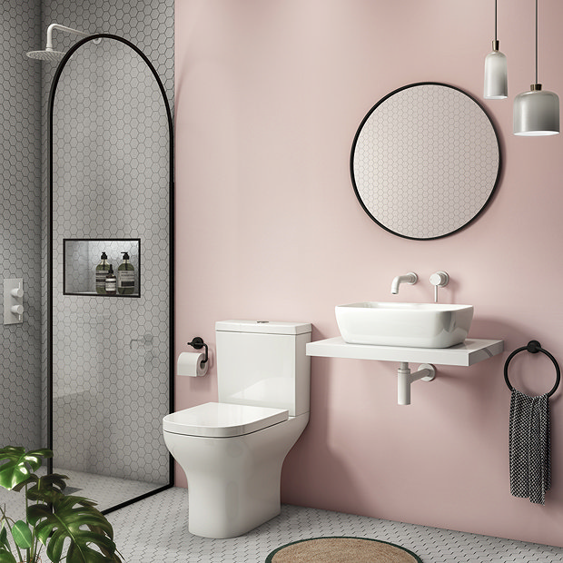 Arezzo Round Matt White Wall Mounted (2TH) Basin Mixer Tap | Victorian ...