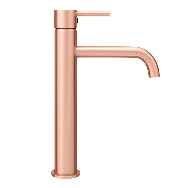 Arezzo Round Rose Gold High Rise Mono Basin Mixer Tap | Victorian ...