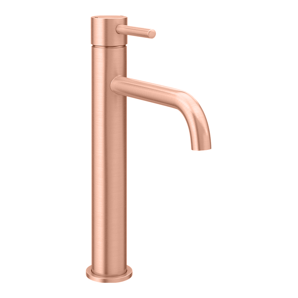 Arezzo Round Rose Gold High Rise Mono Basin Mixer Tap | Victorian ...