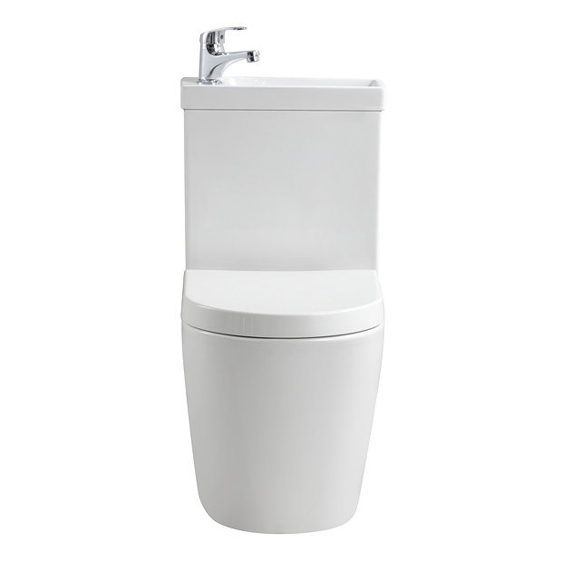 Arezzo Space Saving Combined Two-In-One Wash Basin + Rimless Toilet ...
