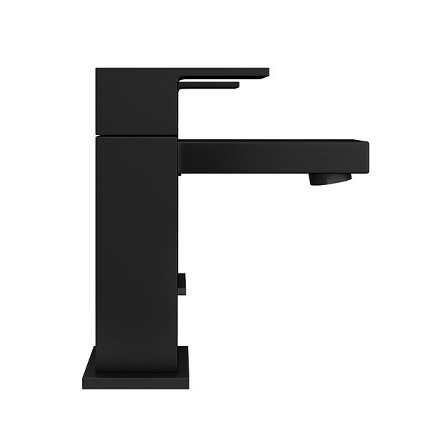 Arezzo Square Matt Black Bath Filler Tap | Victorian Plumbing UK