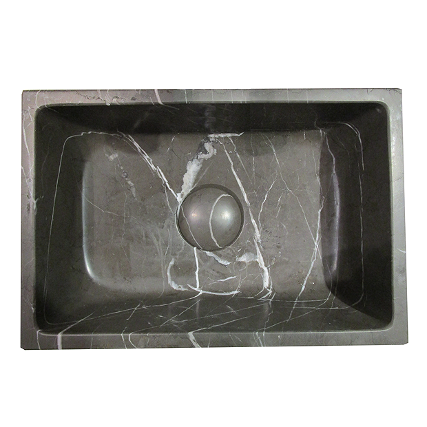 Arezzo Stone Black Marble Wall Hung Basin (300 x 200mm)