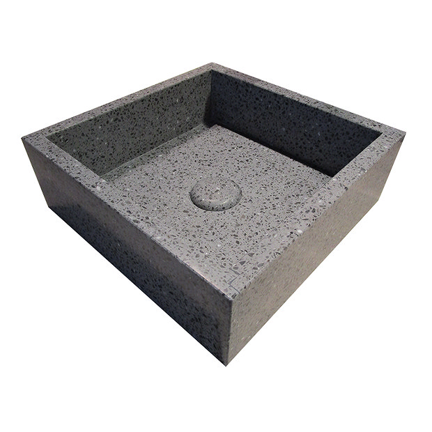 Arezzo Stone Grey Terrazzo Square Counter Top Basin (300 x 300mm)