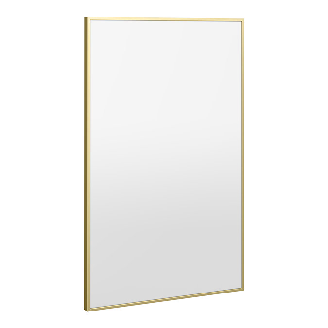 Arezzo Thin Frame 500 x 800mm Rectangular Mirror - Brushed Brass