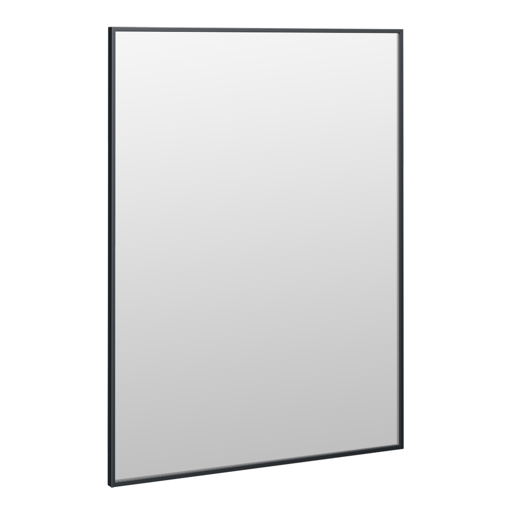 Arezzo Thin Frame 600 x 800mm Rectangular Mirror - Matt Black