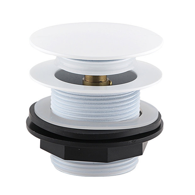 Arezzo Matt White Unslotted Bath Waste with No Overflow | Victorian ...